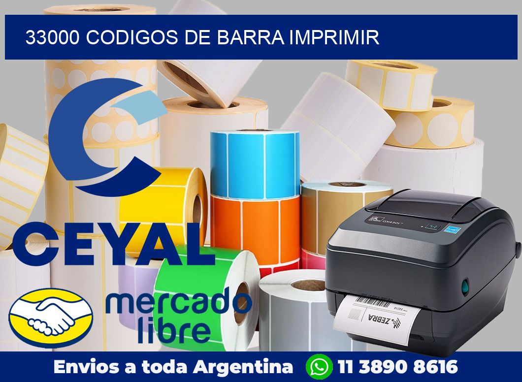 33000 Codigos de barra imprimir | Reparo Zebra Servicio Tecnico